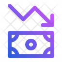 Money Decrease Icon - Download in Gradient Style
