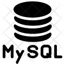 Mysql database Icon - Download in Glyph Style