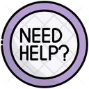 Need help Icon - Download in Colored Outline Style