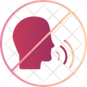 No Talking Icon - Download in Gradient Style
