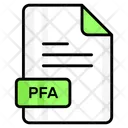 PFA File Icon - Download in Colored Outline Style