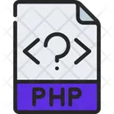 Php File Icon - Download in Colored Outline Style