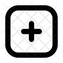 Plus Square Icon - Download in Line Style