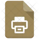 Print file Icon - Download in Flat Style