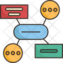 Process Diagram Icon - Download in Colored Outline Style