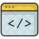 Programming code Icon - Download in Colored Outline Style