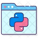 Python Icon - Download in Colored Outline Style