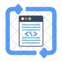Refresh Code Icon - Download in Flat Style