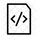 Script file Icon - Download in Line Style