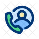 Service call Icon - Download in Colored Outline Style