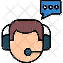 Service Call Icon - Download in Colored Outline Style