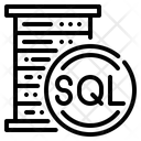 Sql Database Icon - Download in Line Style