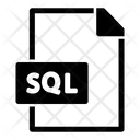 Sql File Icon - Download in Glyph Style