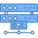 Sql server Icon - Download in Colored Outline Style