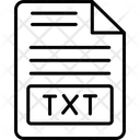 Text File Icon - Download in Line Style