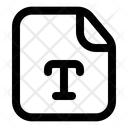 Text file Icon - Download in Line Style