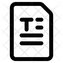 Text File Icon - Download in Line Style