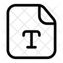 Text File Icon - Download in Line Style