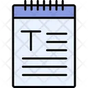 Text Format Icon - Download in Colored Outline Style