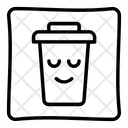 Trash bin Emoji Icon - Download in Line Style