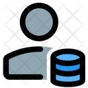 User Database Icon - Download in Colored Outline Style
