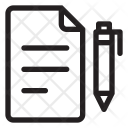 Write File Icon - Download in Line Style