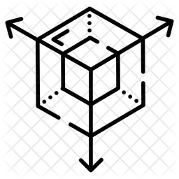 3D Modeling Icon - Download in Line Style