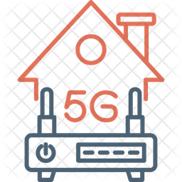 5 G Internet Connection Icon - Download in Dualtone Style