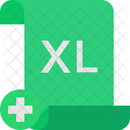 Add Excel Icon - Download in Flat Style