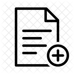 Add file Icon - Download in Line Style