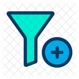 Add Filter Icon - Download in Colored Outline Style