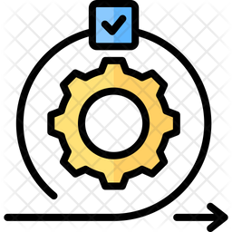 Agile Icon - Download in Colored Outline Style