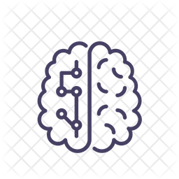 Ai Brain Icon - Download in Line Style