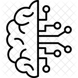 Ai Brain Icon - Download in Line Style