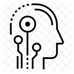 Ai Head Icon - Download in Line Style