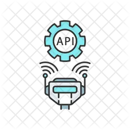 Api Connection Icon - Download in Colored Outline Style