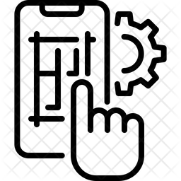 App Development Icon - Download in Line Style