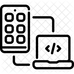 App Development Icon - Download in Line Style