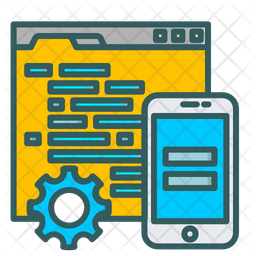 App development setting Icon - Download in Colored Outline Style