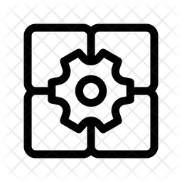 App Settings Icon - Download in Line Style