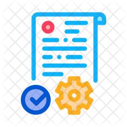 Applications Process Icon - Download in Colored Outline Style