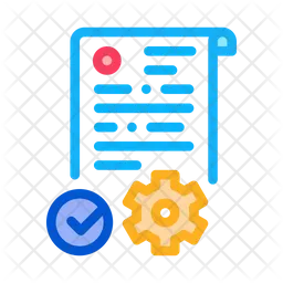Applications Process Icon - Download in Colored Outline Style
