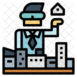 Architect Icon - Download in Colored Outline Style