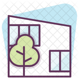 Architecture Icon - Download in Colored Outline Style