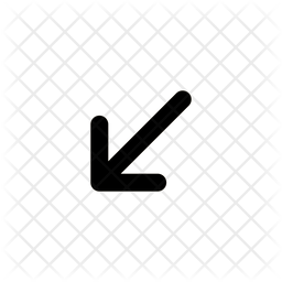 Arrow down left Icon - Download in Colored Outline Style