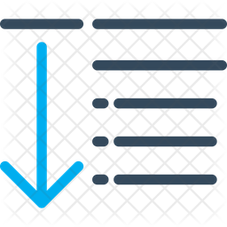 Arrow List Icon - Download in Line Style