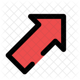 Arrow up right Icon - Download in Colored Outline Style