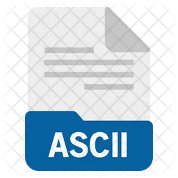 Ascii file Icon - Download in Flat Style