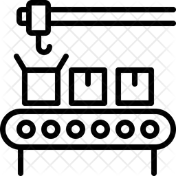 Assembly Line Icon - Download in Line Style