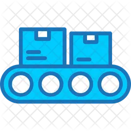 Assembly line Icon - Download in Colored Outline Style